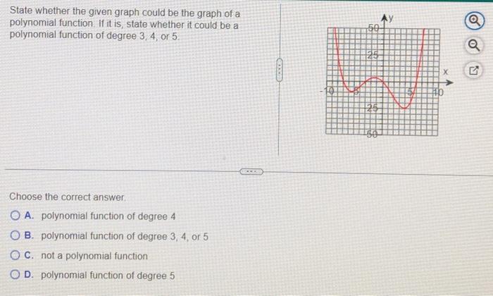 Solved State whether the given graph could be the graph of a | Chegg.com
