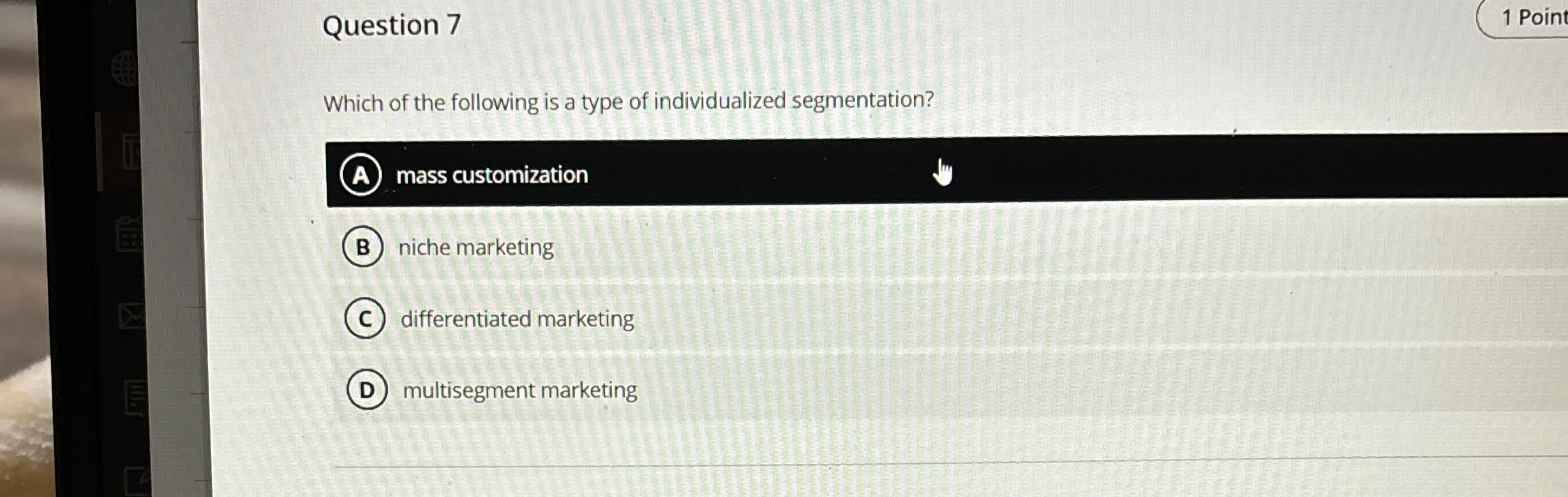 Solved Question 71 PointWhich of the following is a type of | Chegg.com Solved Question 71 PointWhich of the following is a type of | Chegg.com