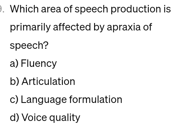 Solved psychology: Which area of speech production is | Chegg.com