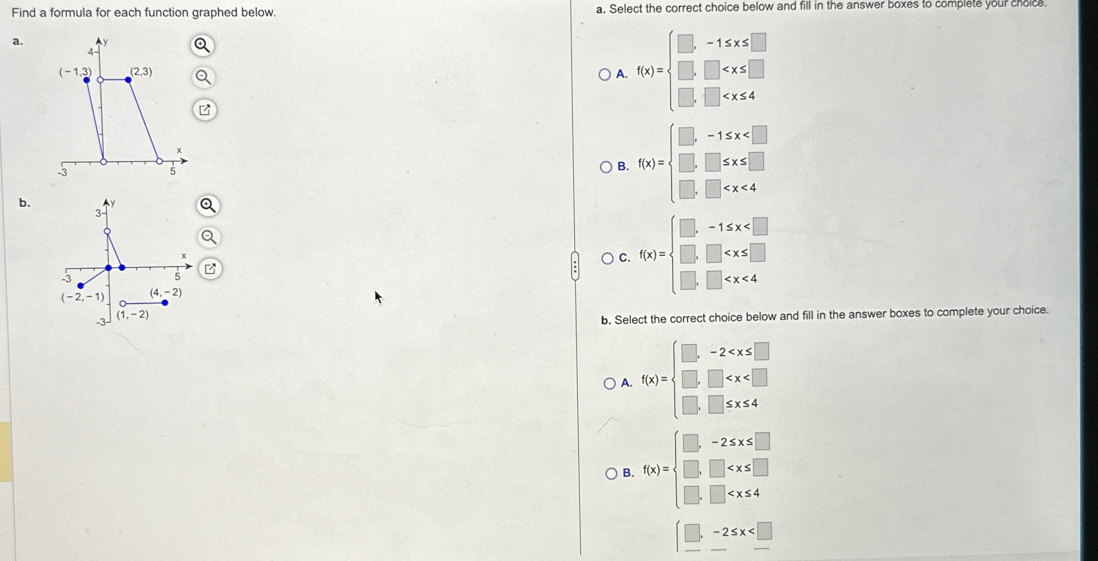 Solved Find a formula for each function graphed | Chegg.com