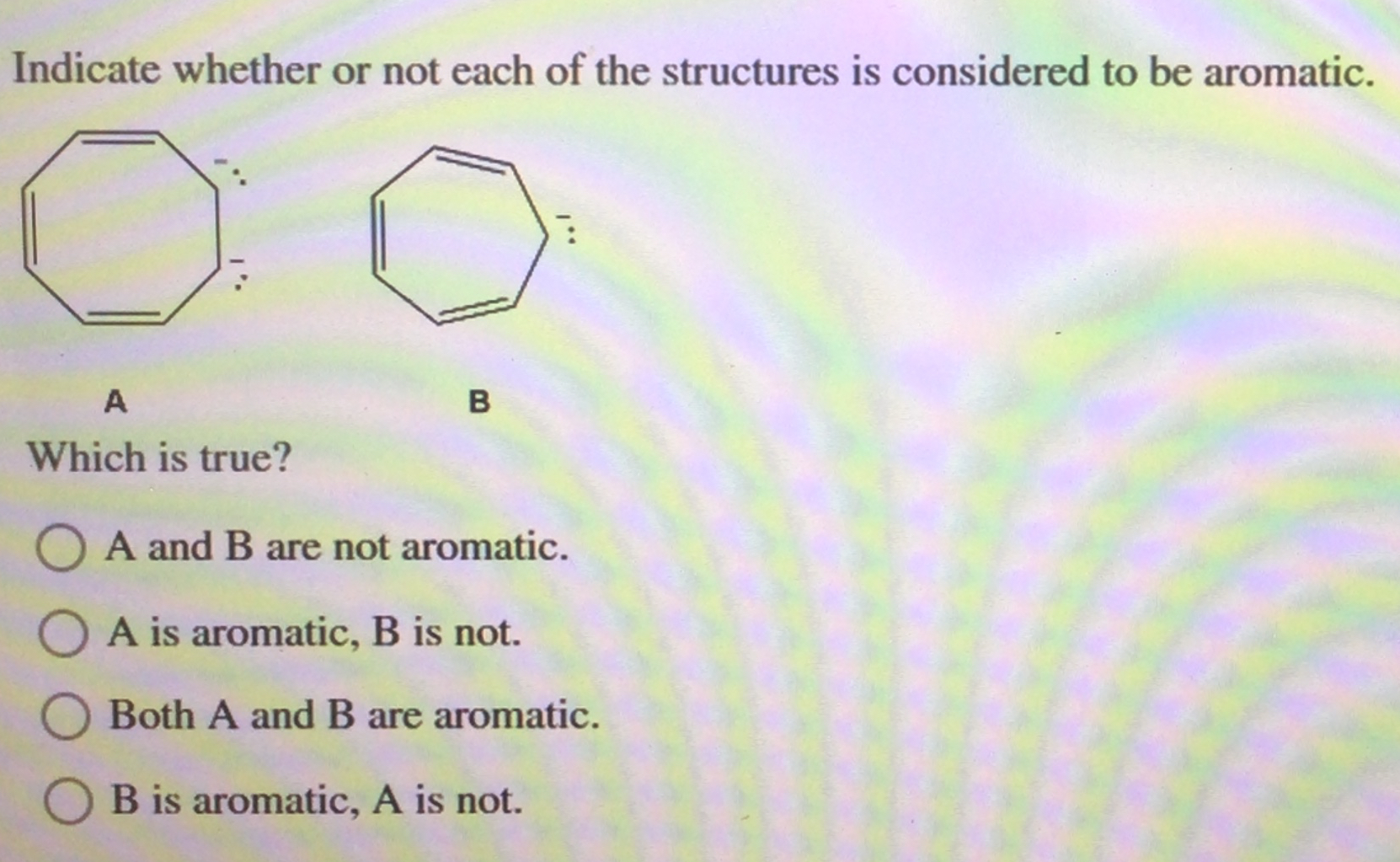Solved Indicate whether or not each of the structures is | Chegg.com