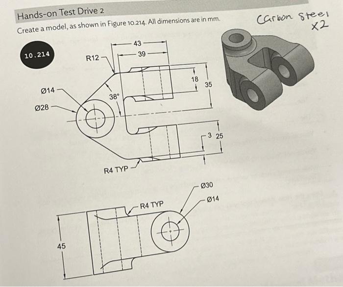 Solved Hands-on Test Drive 2 Create a model, as shown in | Chegg.com