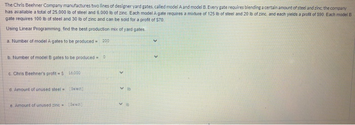 Solved The Chris Beehner Company manufactures two lines of | Chegg.com