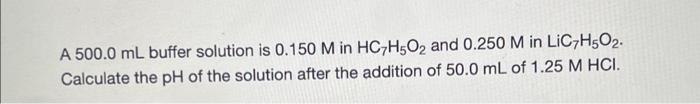Solved A \\( 500.0 \\mathrm{~mL} \\) buffer solution is \\( | Chegg.com