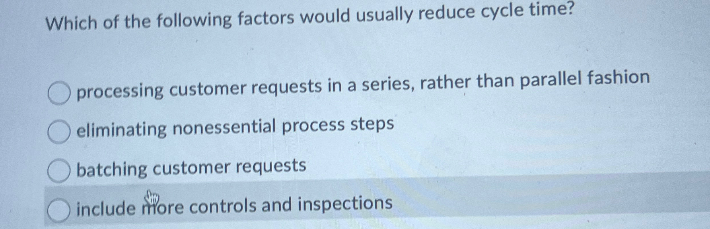 Solved Which of the following factors would usually reduce | Chegg.com