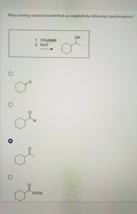 Solved Which reaction sequence would accomplish the | Chegg.com