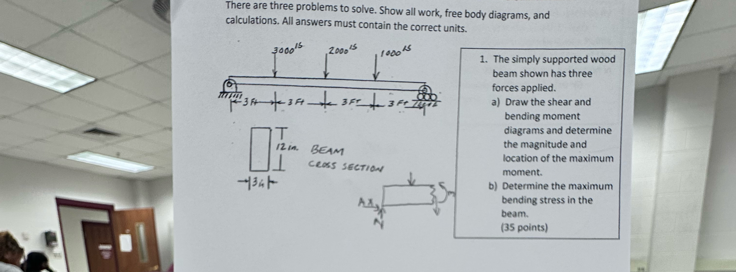 Solved There are three problems to solve. Show all work, | Chegg.com