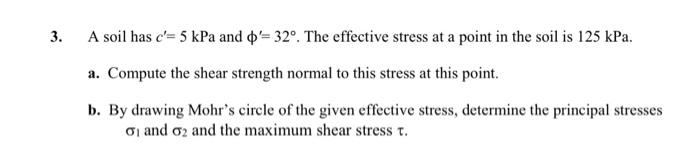 Solved 2. For subsurface profile given below, compute | Chegg.com
