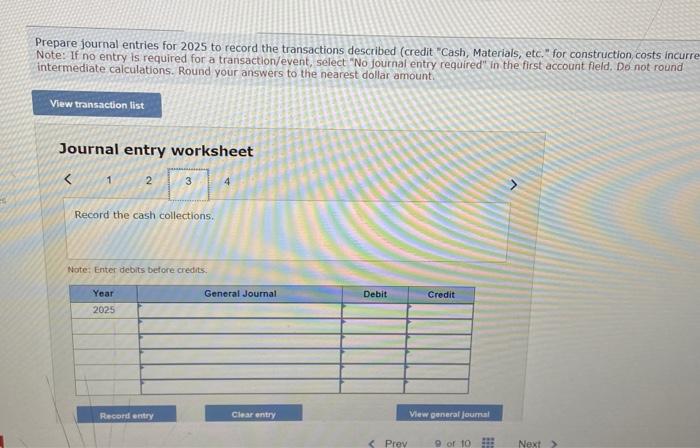 Solved Prepare journal entries for 2025 to record the | Chegg.com