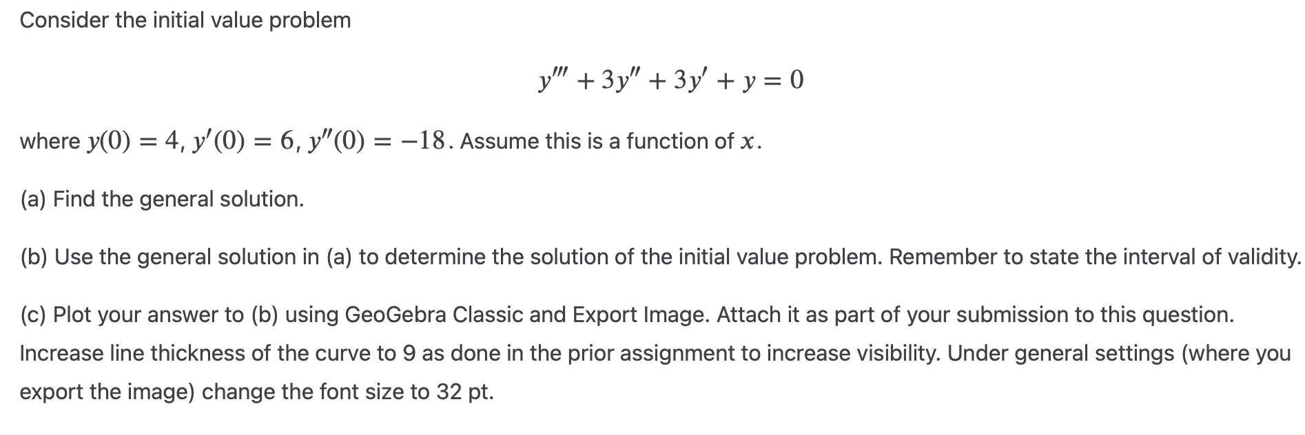 Solved Consider the initial value | Chegg.com