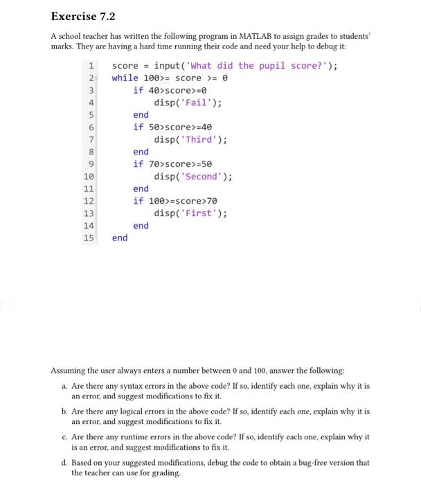 Solved \begin{tabular}{r|c} 1 & score = input( 'What did the | Chegg.com