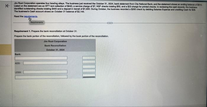 Solved Listod on the statoment are an EFT rent collecton of | Chegg.com