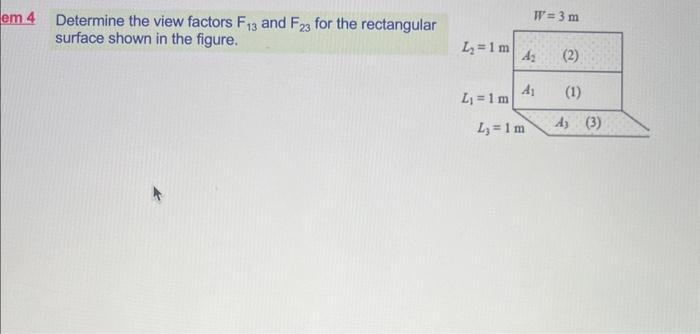 Solved Determine the view factors F13 and F23 for the | Chegg.com