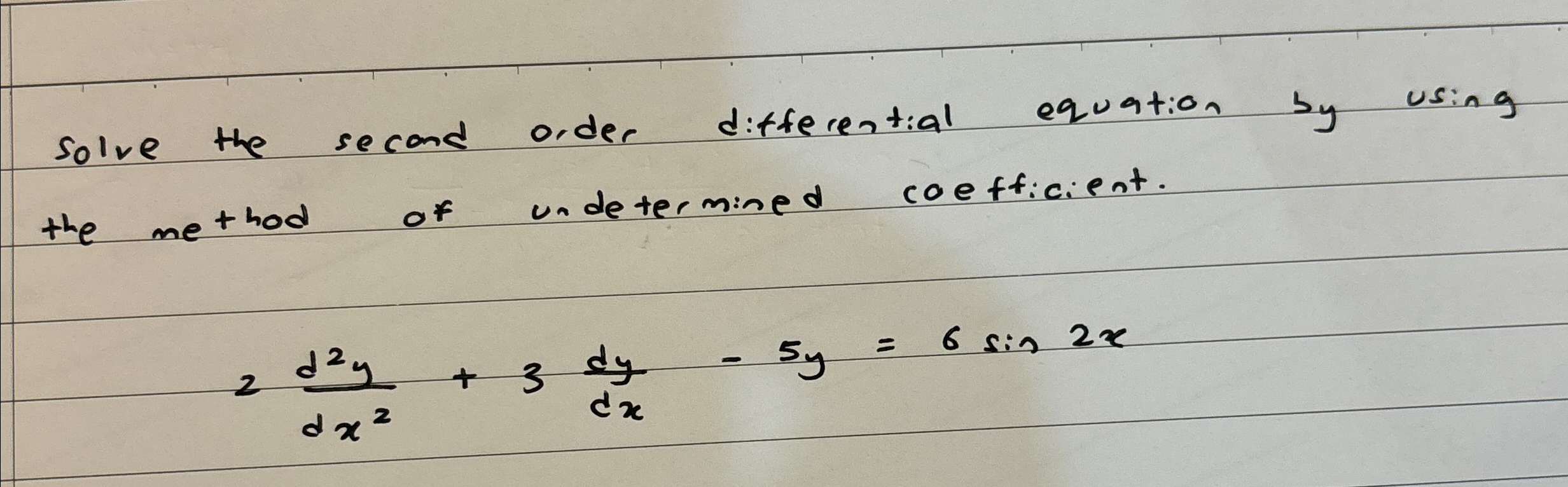 Solved Solve the second order differential equation by using | Chegg.com