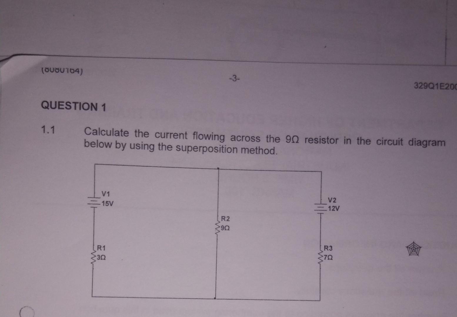 Solved Calculate the current flowing across the 9Ω resistor | Chegg.com