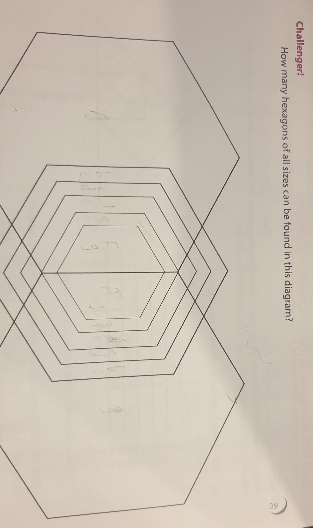 Solved Challenger! How many hexagons of all sizes can be | Chegg.com