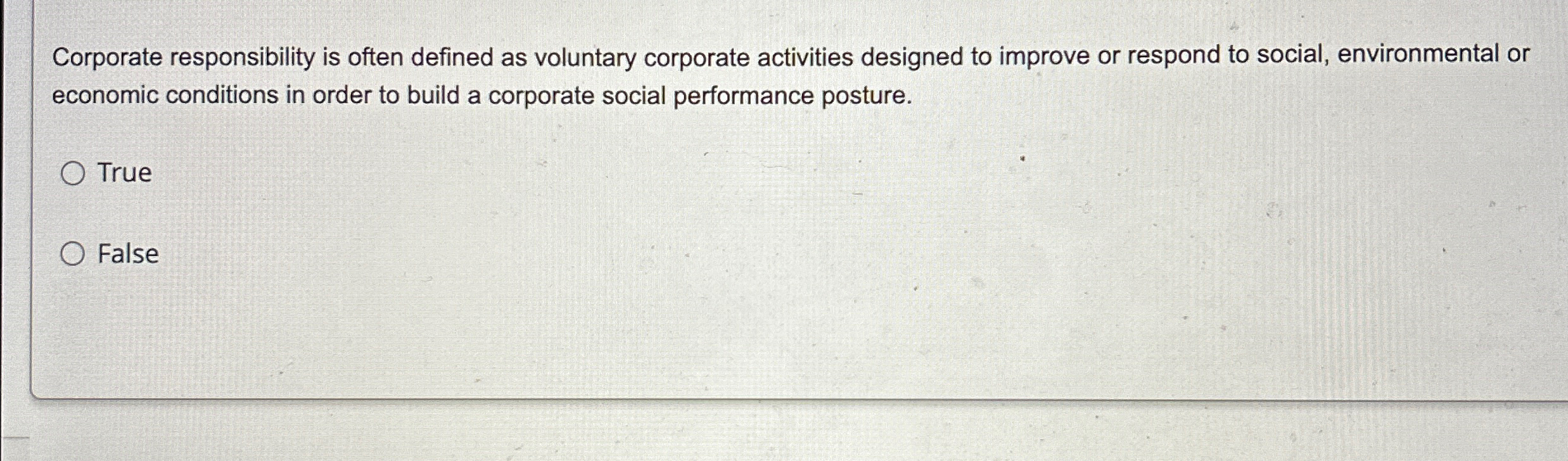 Solved Corporate responsibility is often defined as | Chegg.com