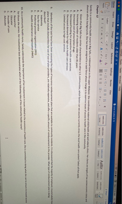 Solved case studies 9-12 mat Tools Table Window Help o Astor | Chegg.com