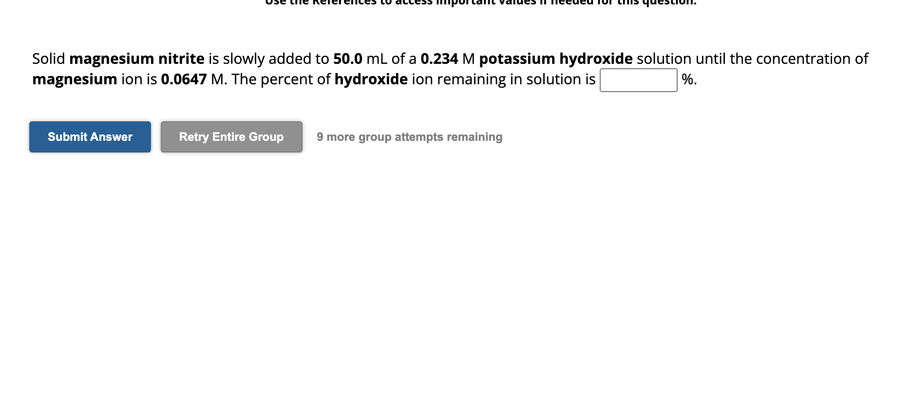 Solved Solid magnesium nitrite is slowly added to 50.0mL ﻿of | Chegg.com