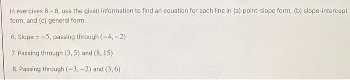 Solved In exercises 6-8, use the given information to find | Chegg.com