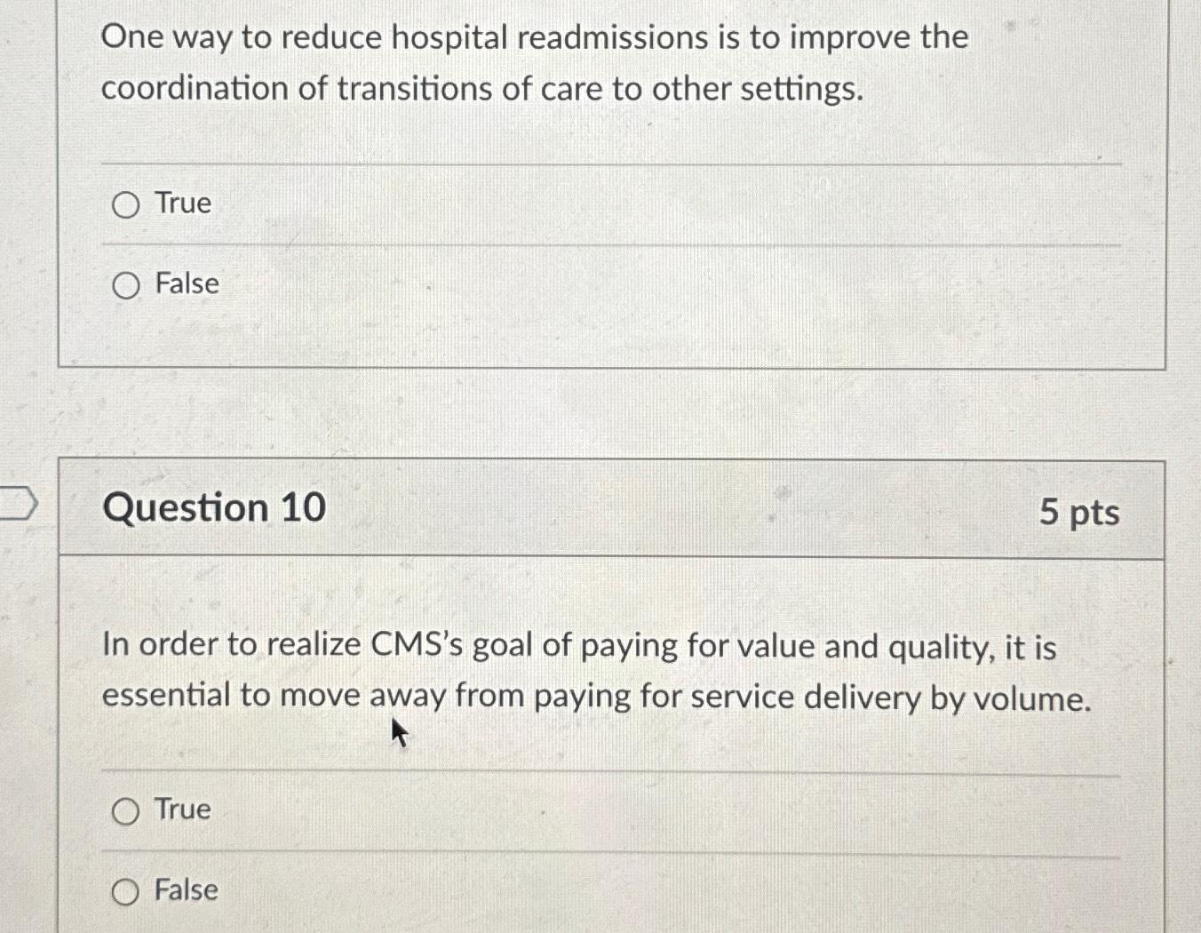 Solved One way to reduce hospital readmissions is to improve | Chegg.com