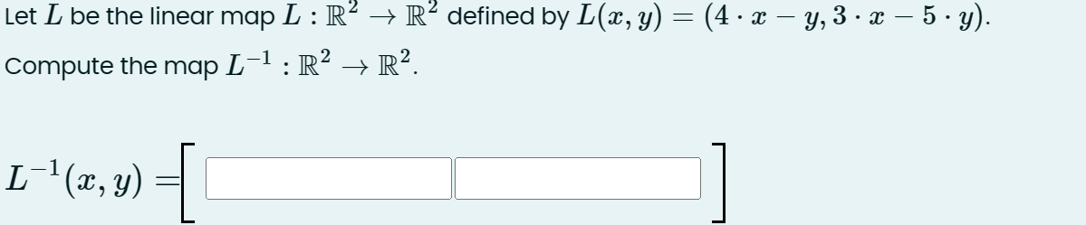 Solved Let L ﻿be the linear map L:R2→R2 ﻿defined by | Chegg.com