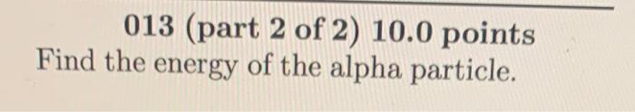 Solved 012 (part 1 of 2 ) 10.0 points Find the speed an | Chegg.com