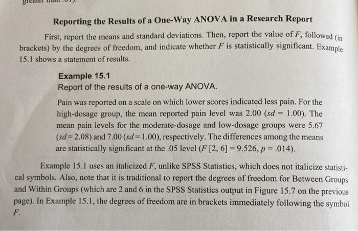 Solved write a statement of the results of the significance | Chegg.com