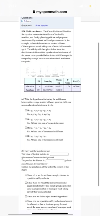 Solved myopenmath.com Questions Grade: 0/4 Print Version | Chegg.com