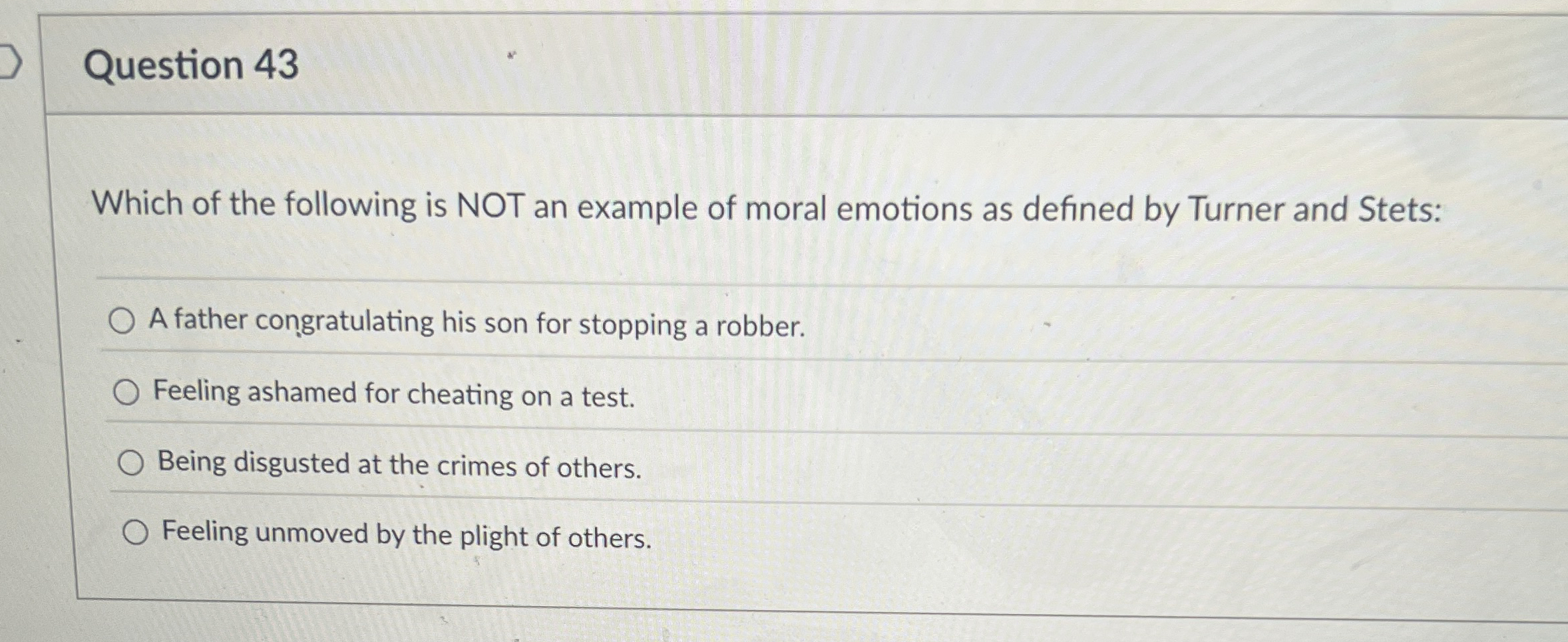 Solved Question 43Which of the following is NOT an example | Chegg.com