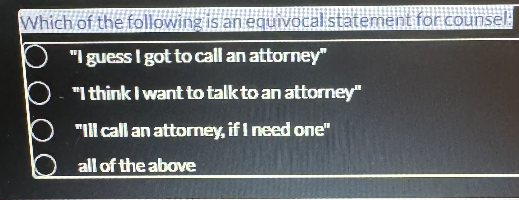 Solved Which of the following is an equivocal statement | Chegg.com