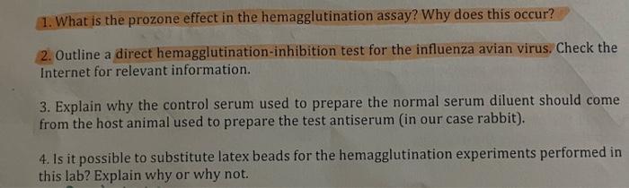 Solved 2. Outline a direct hemagglutination-inhibition test | Chegg.com