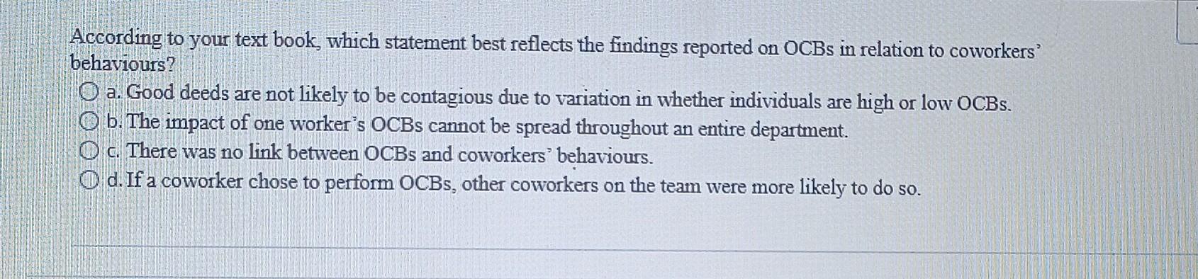 According to your text book, which statement best | Chegg.com