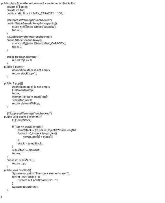 Solved File to submit: RemoveBottomStack.java Write a class | Chegg.com