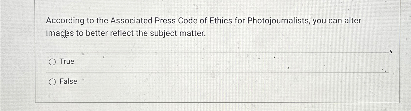 Solved According to the Associated Press Code of Ethics for | Chegg.com