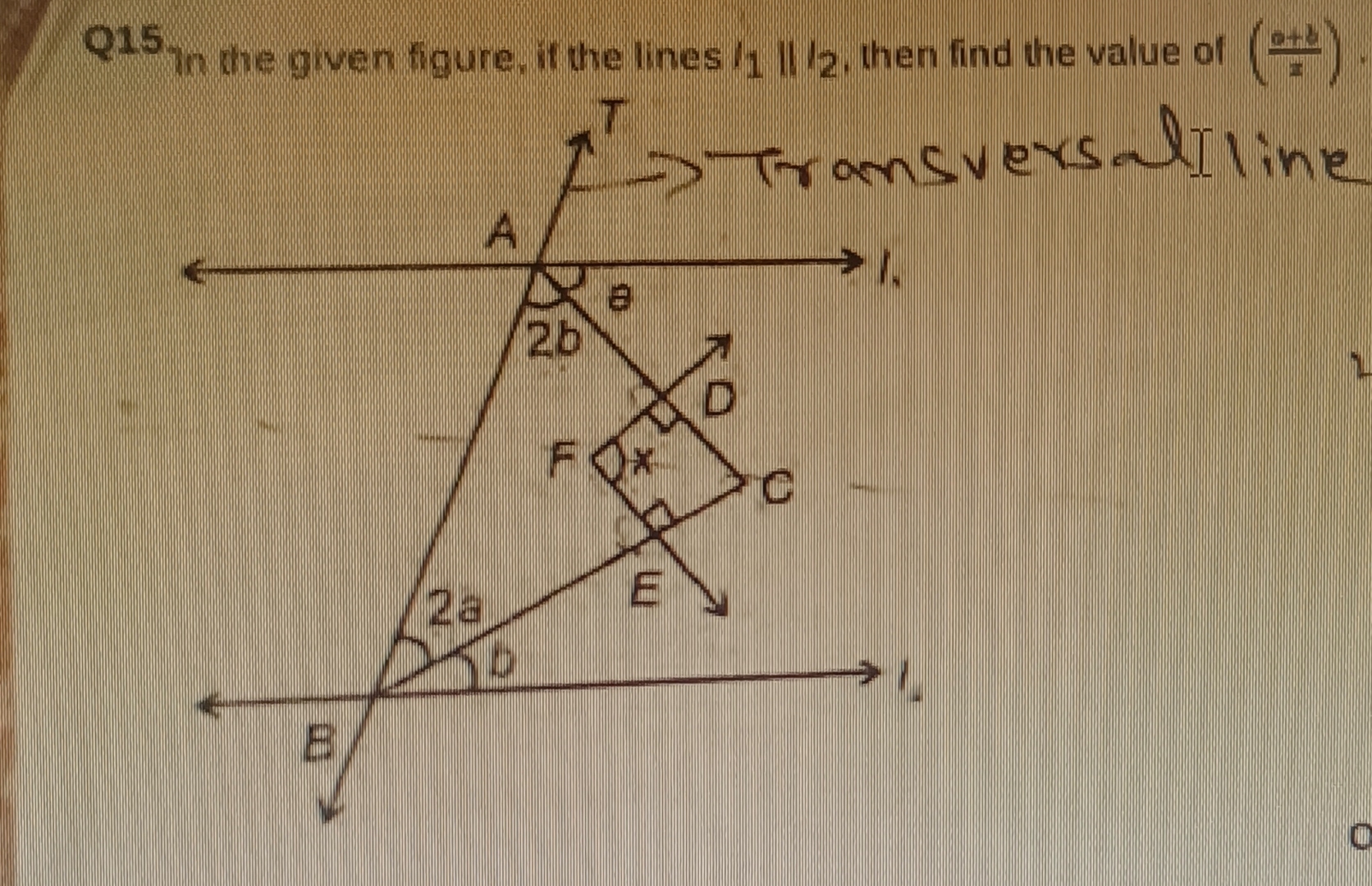 Q15. ﻿In the given figure, it the lines |)/(2|, ﻿then | Chegg.com