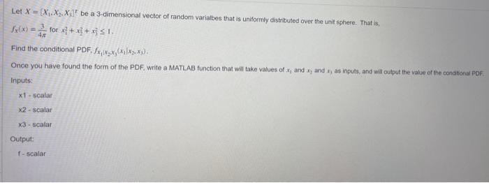 Let X={X1,X2,X1]⊤ be a 3-dimensional vector of random | Chegg.com