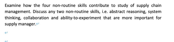 Solved Examine how the four non-routine skills contribute to | Chegg.com