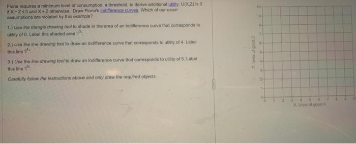 Solved Fiona requires a minimum level of contumption, a | Chegg.com