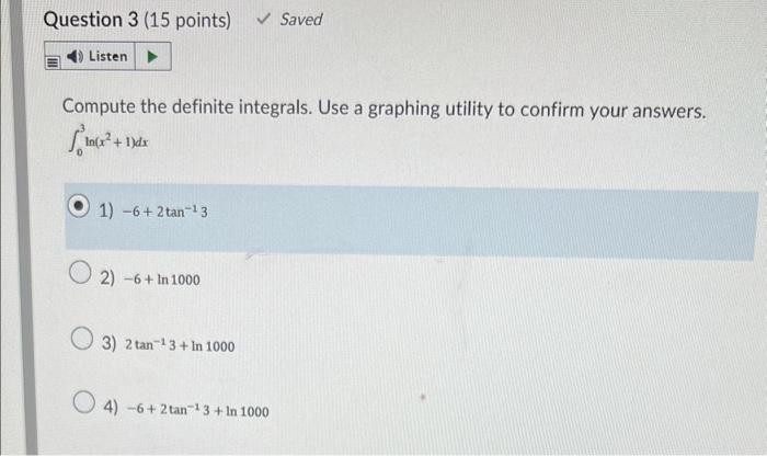 Solved Compute the definite integrals. Use a graphing | Chegg.com