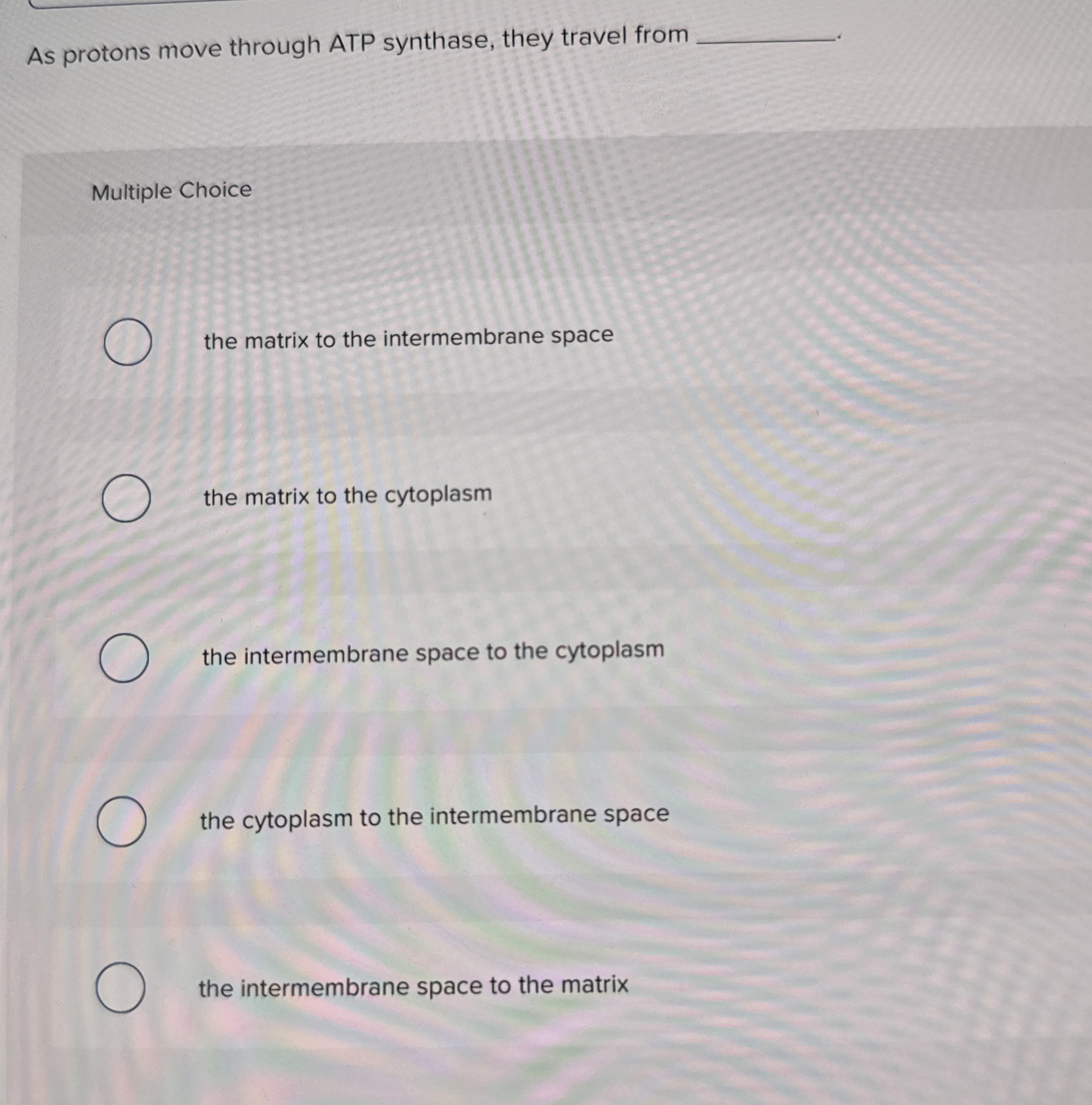 Solved As protons move through ATP synthase, they travel | Chegg.com