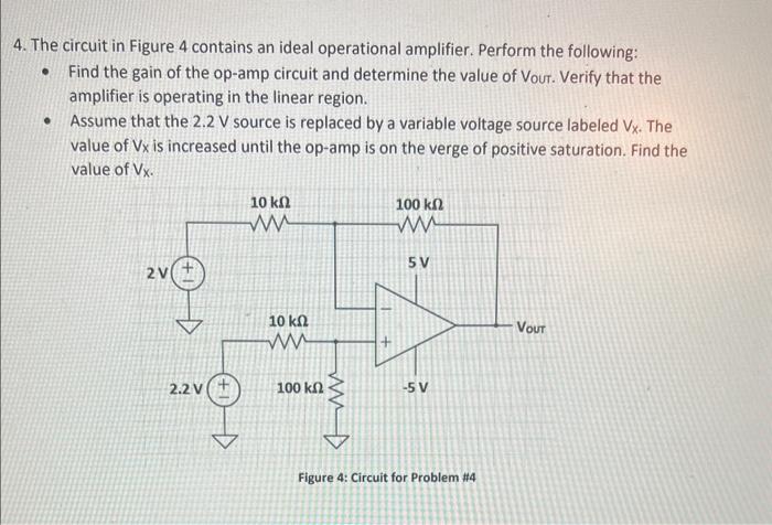 Solved 4. The circuit in Figure 4 contains an ideal | Chegg.com