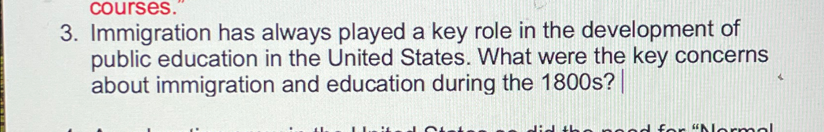 Solved Immigration has always played a key role in the | Chegg.com