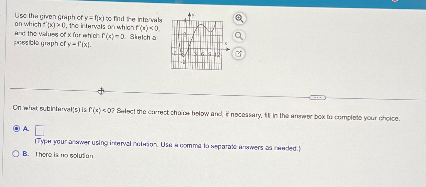 Solved Use the given graph of y=f(x) ﻿to find the intervals | Chegg.com