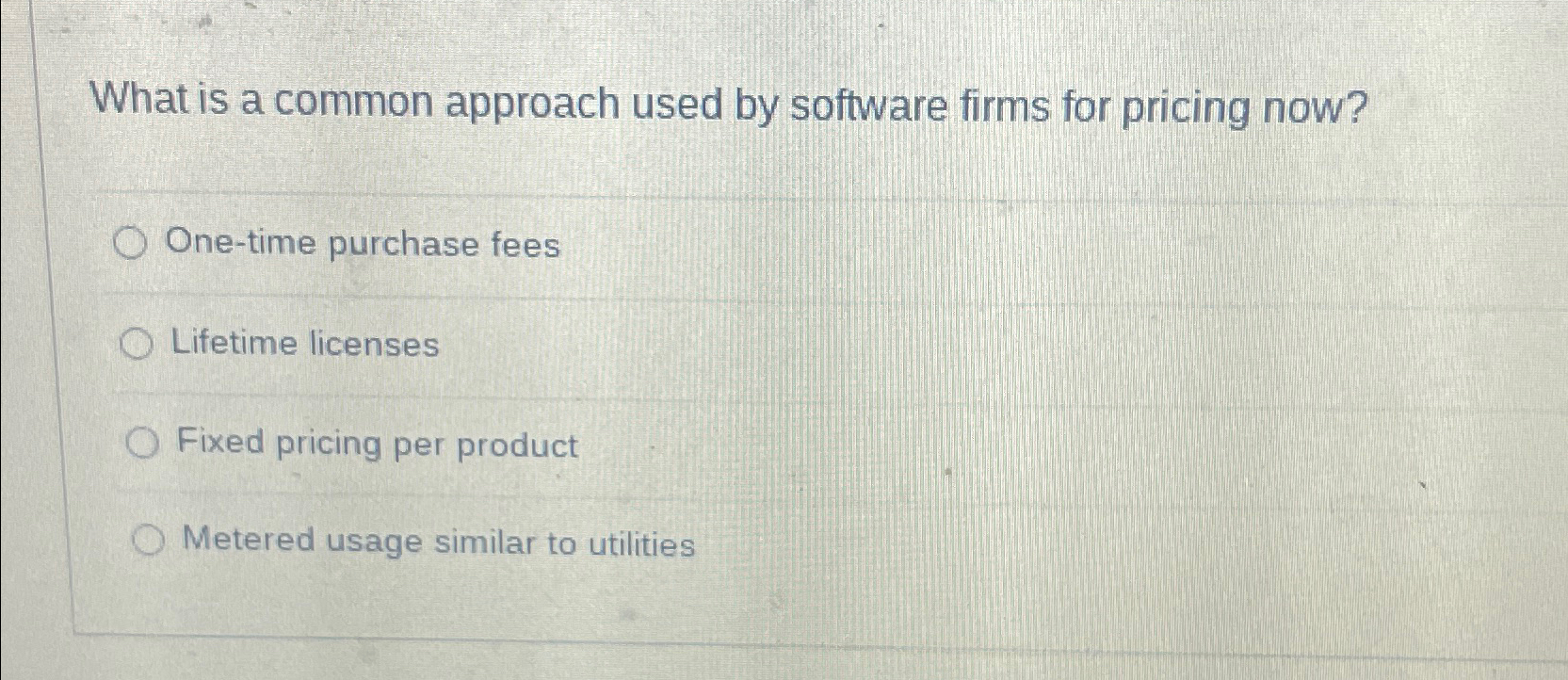 Solved What is a common approach used by software firms for | Chegg.com
