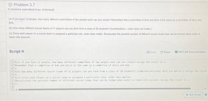 Solved Answer for MATLAB ASAP with formulas and arguments | Chegg.com