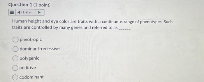 Solved Human height and eye color are traits with a | Chegg.com