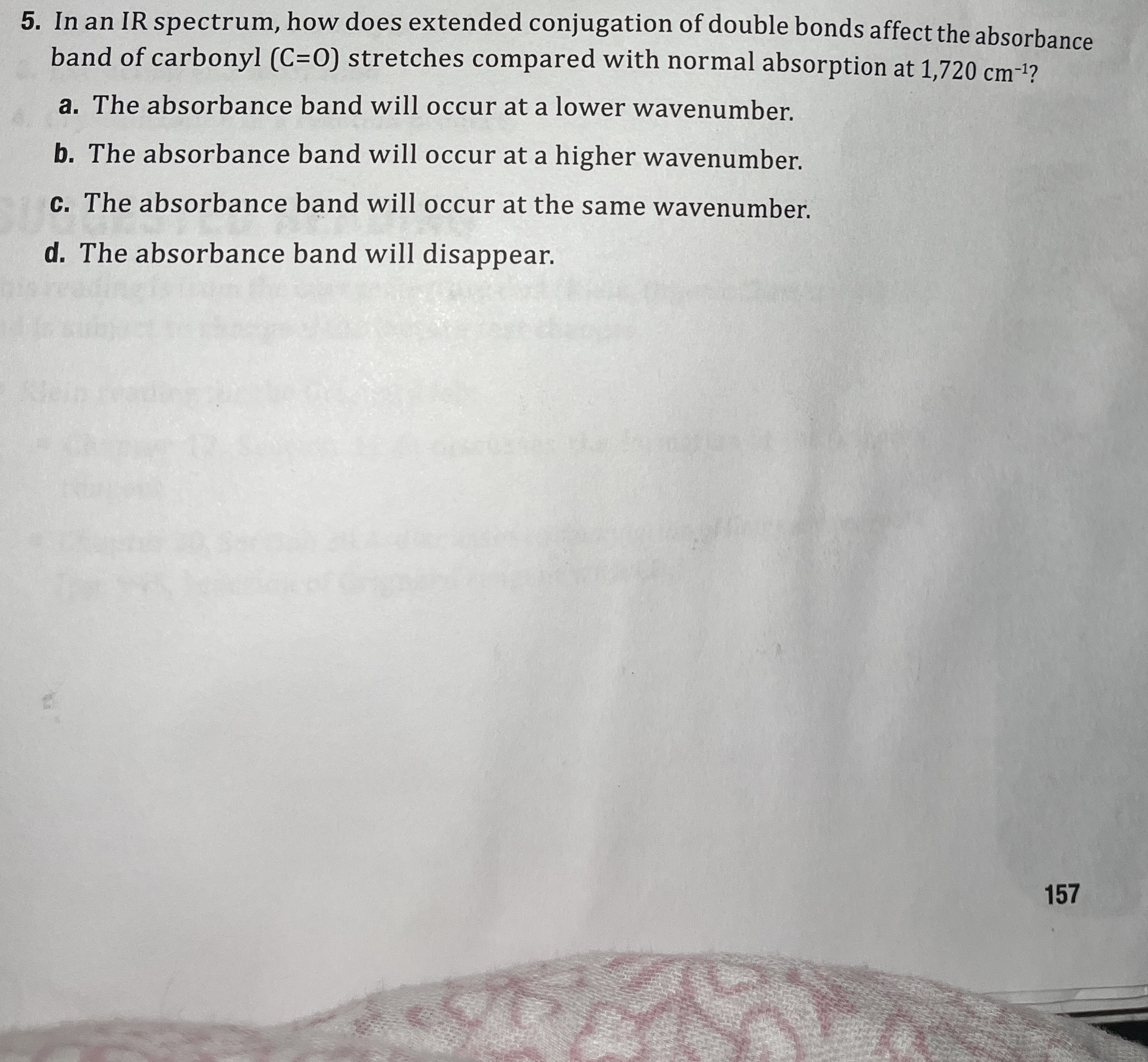 Solved In an IR spectrum, how does extended conjugation of | Chegg.com