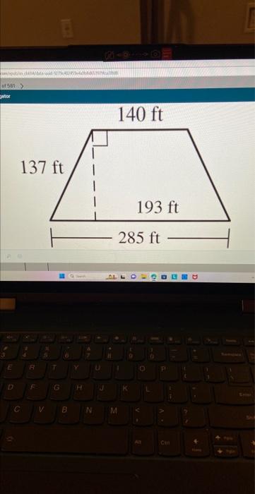 find the area of the trapezoid | Chegg.com
