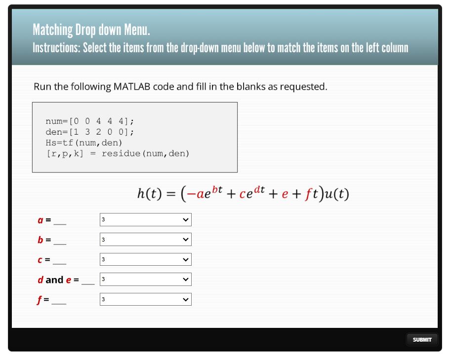 Solved Matehing Drop down Mentu.Instructions: Select the | Chegg.com